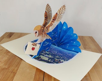 Pop up Owl Card Pop up Owl Birthday Card 3D Owl Card 3D Owl | Etsy