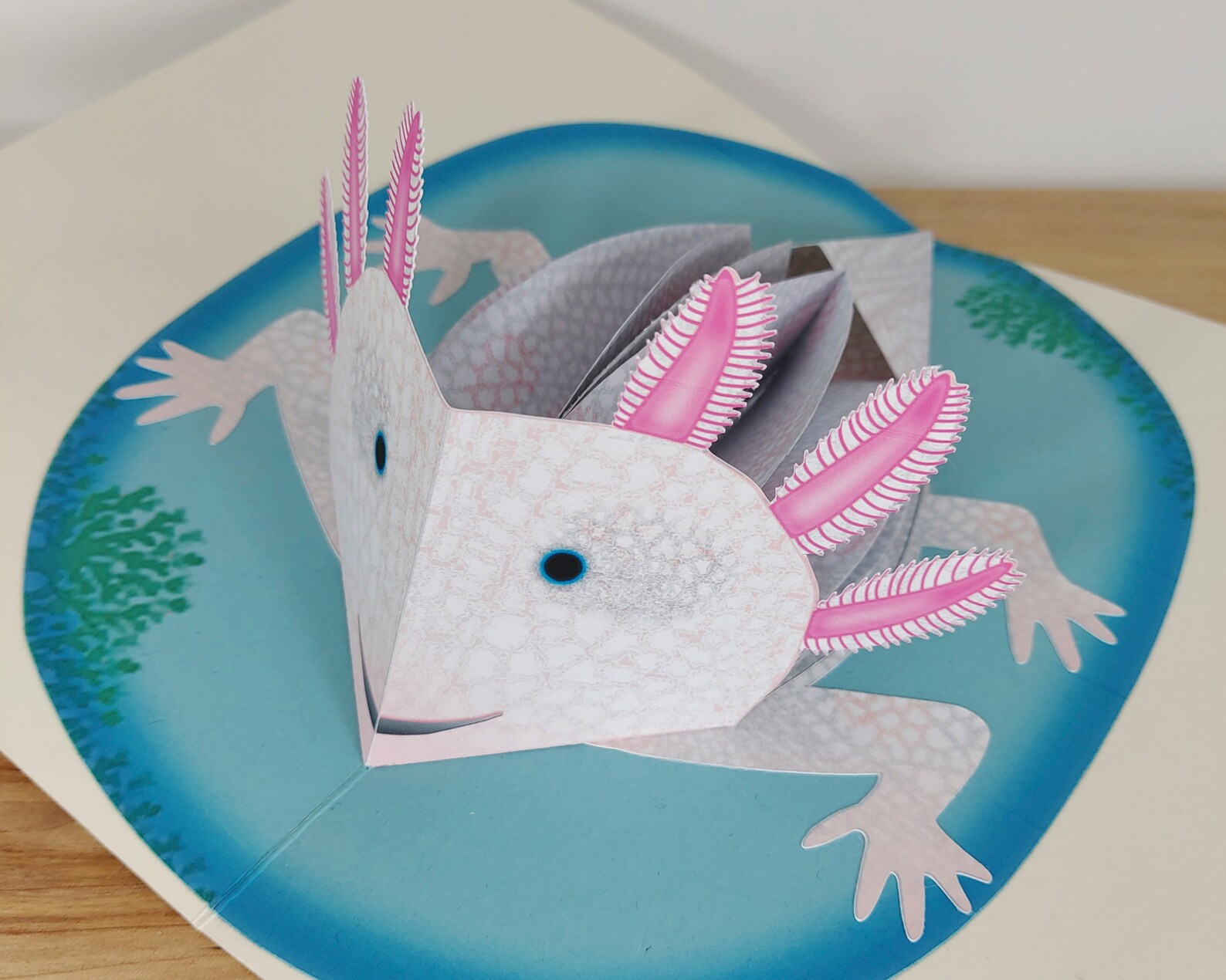 Axolotl Pop Up Card Axolotl Pop Up Birthday Card 3D Axolotl | Etsy
