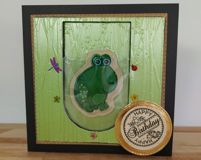 Frog Keyring Keepsake Card, Keyring Keepsake Birthday Card, Frog ...