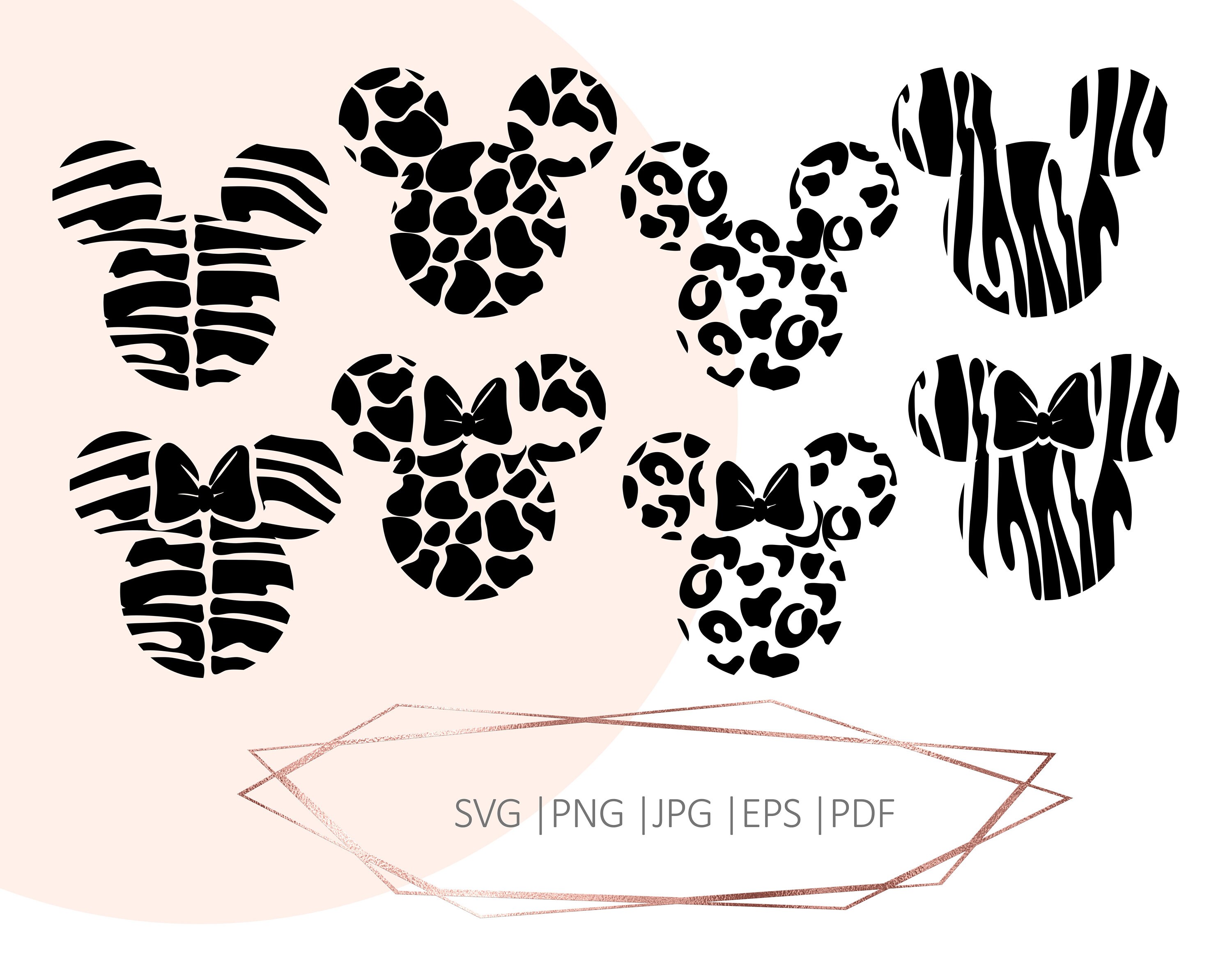 Minnie Mouse Head Zebra