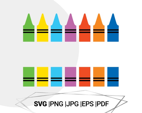 Crayon Split Monogram Svg Teacher Monogram Svg Crayon Etsy