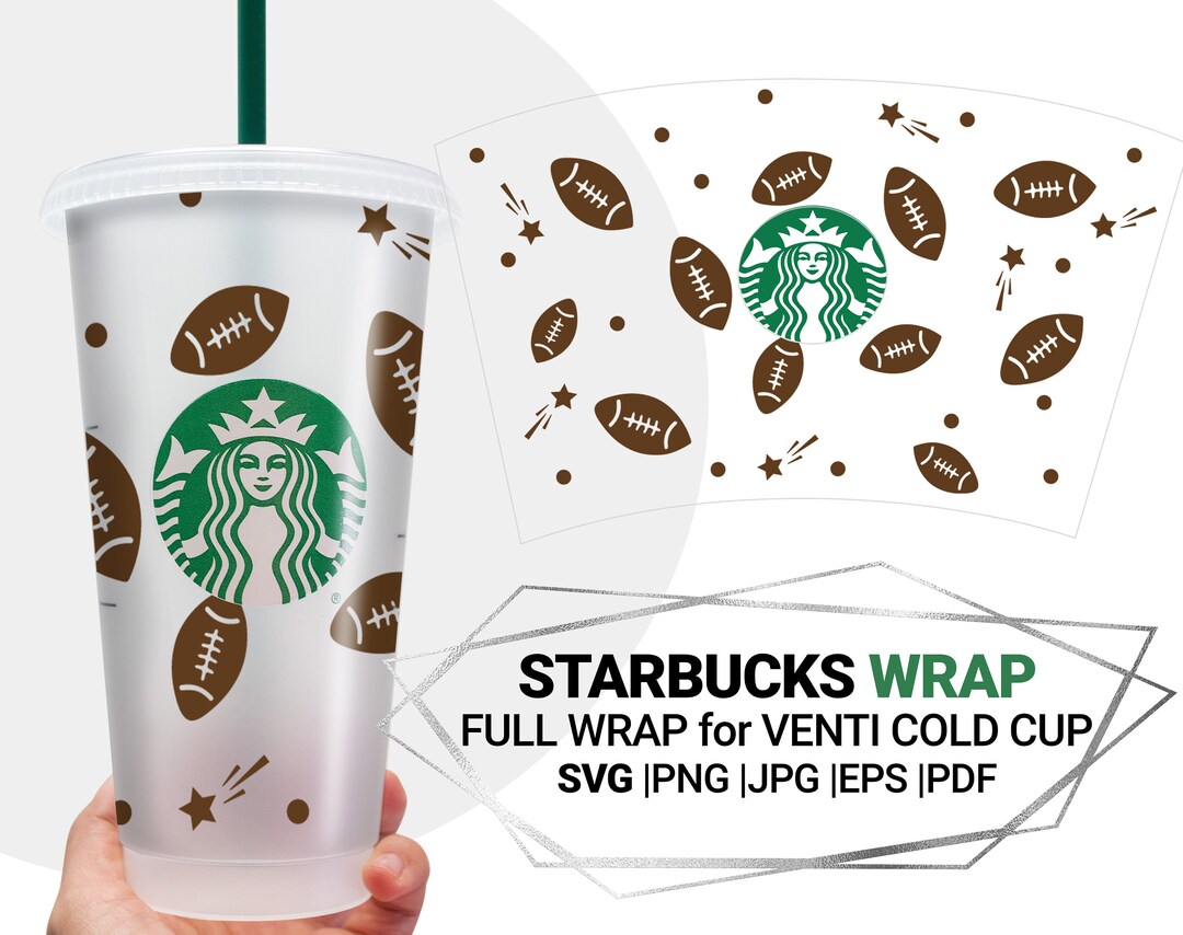 24 American Football Cold Cup Svg, Rugby Wrap Svg, Football Full Wrap ...