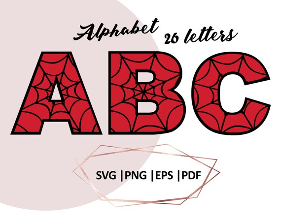 Spider Alphabet Spiderman Alphabet Spider Letters SpiderWeb | Etsy España
