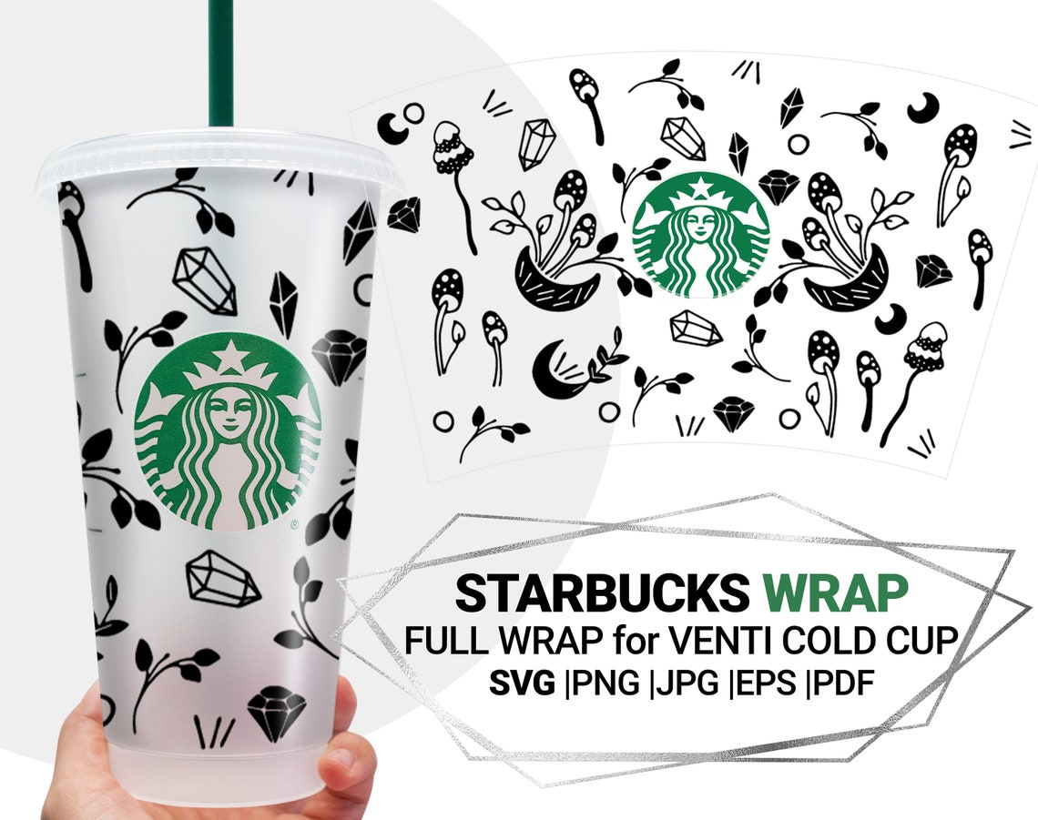 Magic Starbucks Cup Svg Celestial Wrap Svg Moon Full Wrap - Etsy