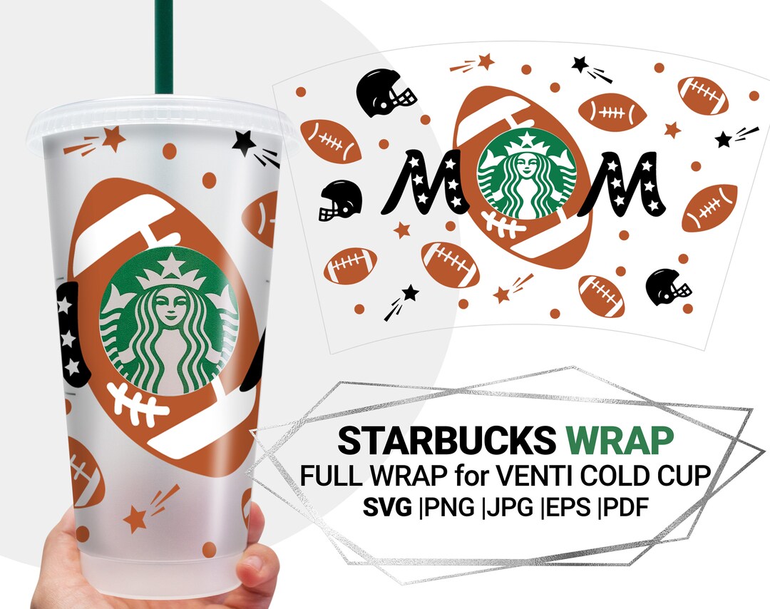 American Football Cold Cup Svg, Football Mom Wrap, Rugby Wrap Svg ...