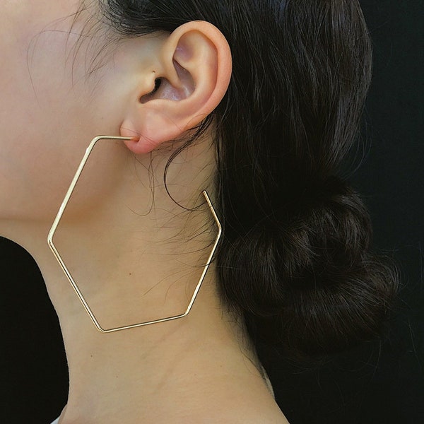 Large Hoop Earrings - Etsy