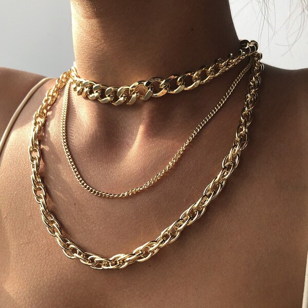 3 Layer Necklace - Etsy