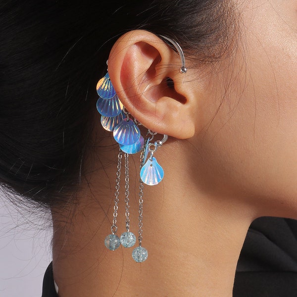 Blue Ear Cuff - Etsy UK