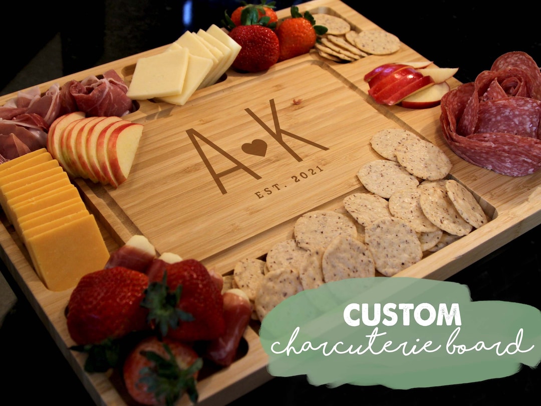Personalized Bamboo Charcuterie Board: Engraved Cheese Platter With ...