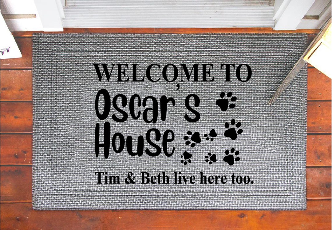 Dog Door Mat Dog Welcome Mat Welcome Mat Dog Front Door Mat Dog Custom ...