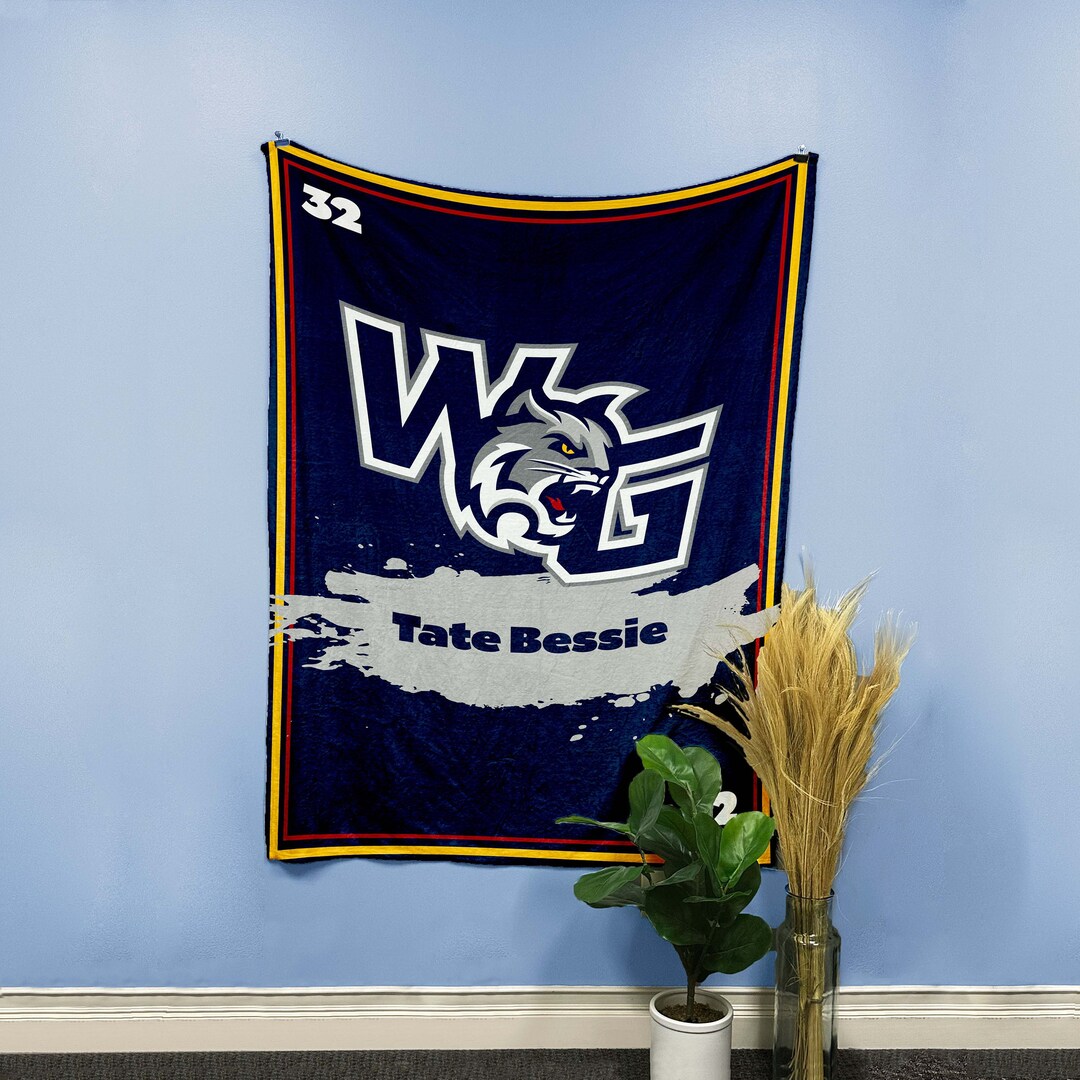 Personalized School Mascot Microfiber Blanket | Custom Spirit Throw ...
