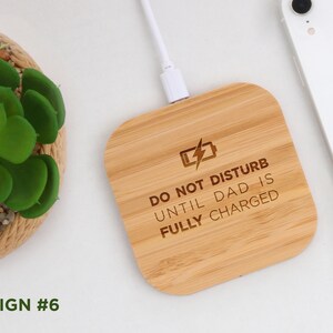 Personalized Bamboo Wireless Charger | Custom Engraved Tech Gift - Etsy