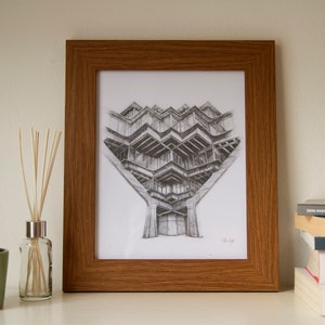 Geisel Library, San Diego, Pencil Sketch Print - Etsy
