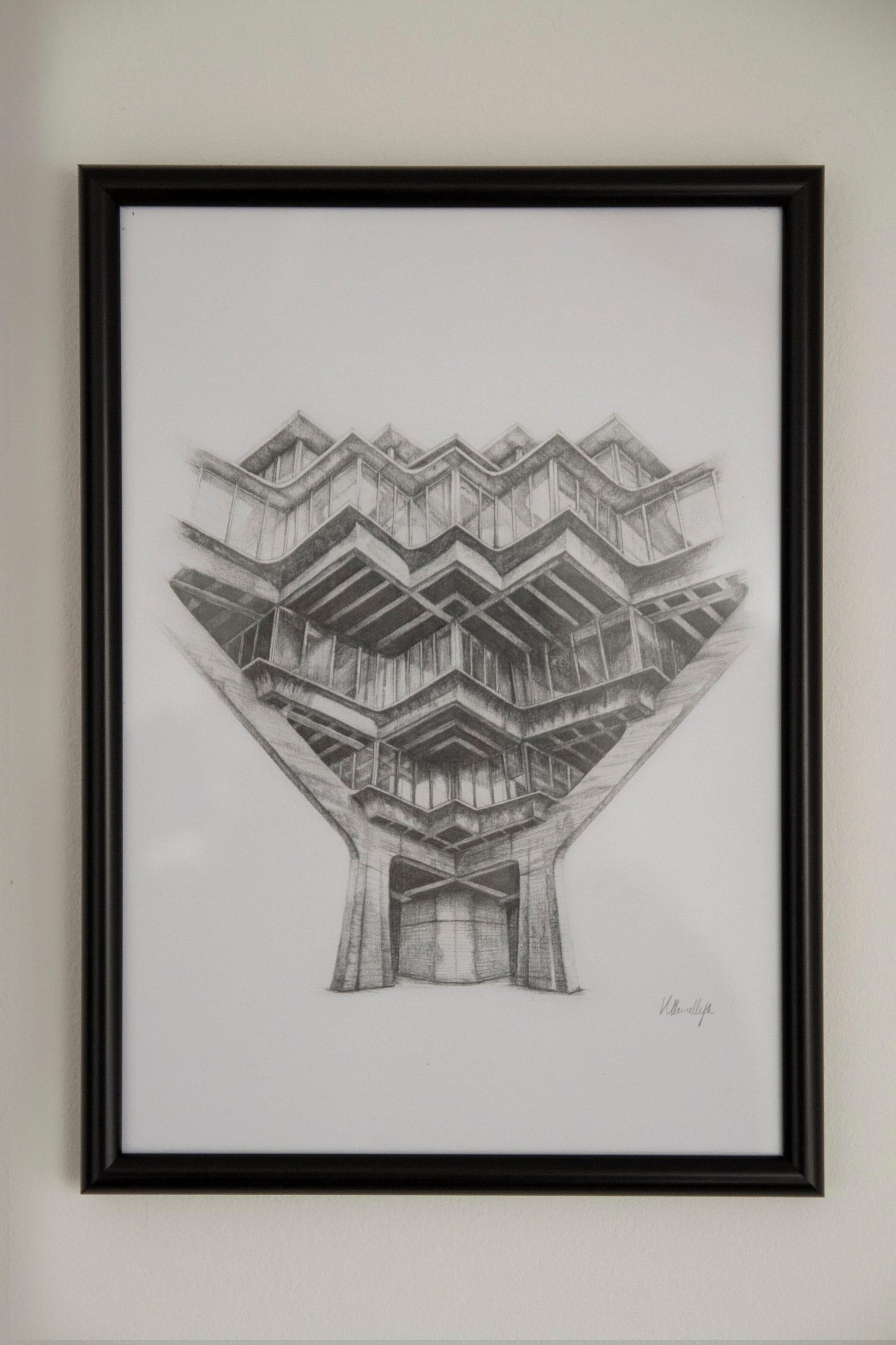 Geisel Library, San Diego, Pencil Sketch Print - Etsy