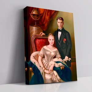 The Lord & Lady Portrait Custom Royal Portrait Portrait on Canvas ...