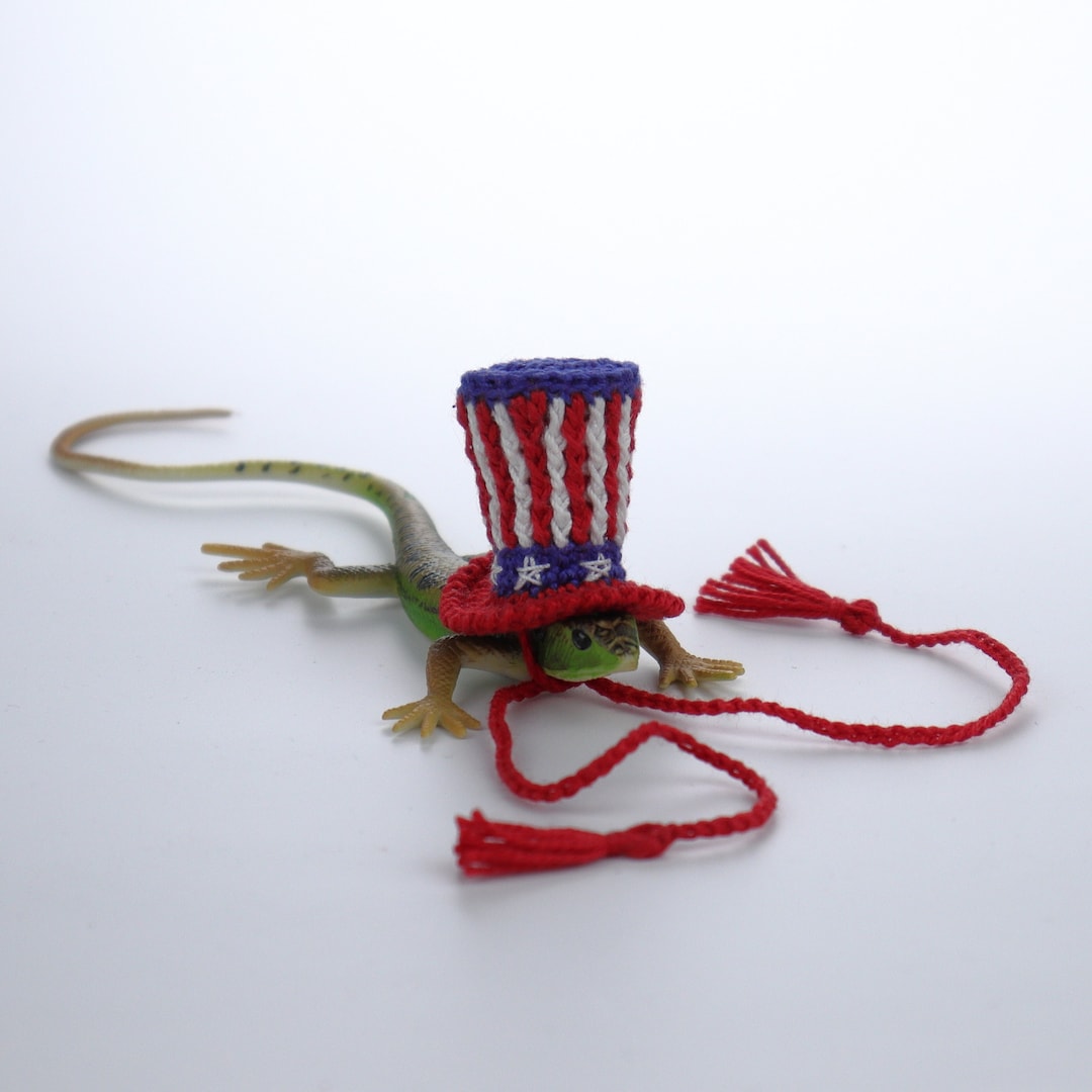 4th of July Mini Uncle Sam Top Hat, Tiny Hat for Lizard, Snake, Ball ...