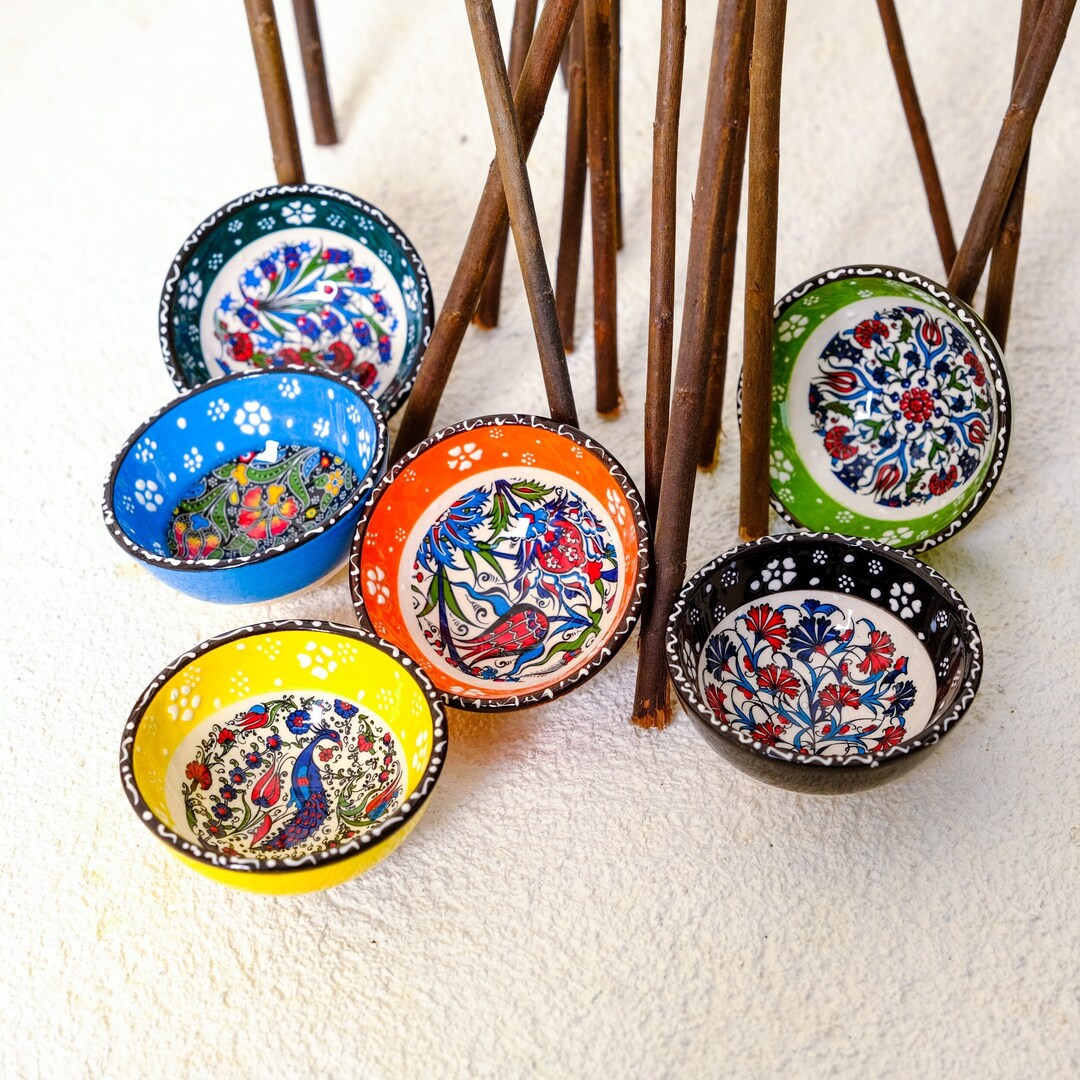 6-pieces Decorative Ceramic Bowls 8 Cm, Small Snack Bowls for Tapas ...