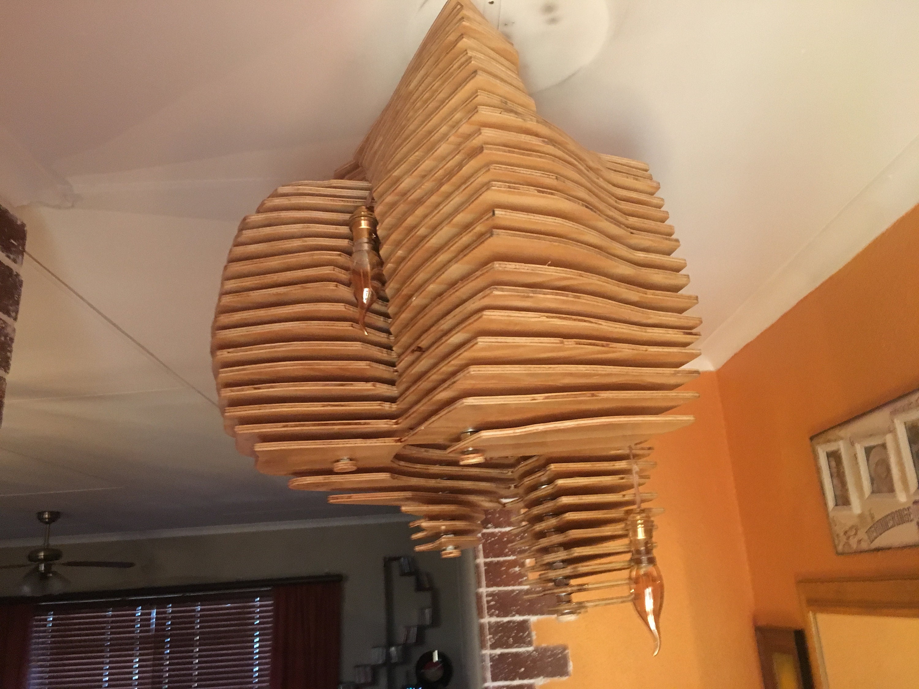 Chandelier Parametric Red Rock Design, LED Light, Entrance Hall and ...