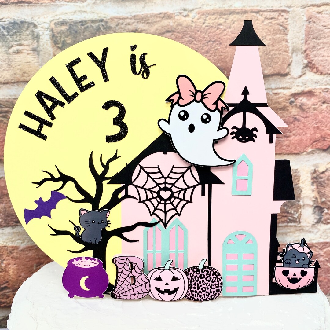 Halloween Cake Topper, Boo Cake Topper, Ghost Cake Topper, Haunted ...