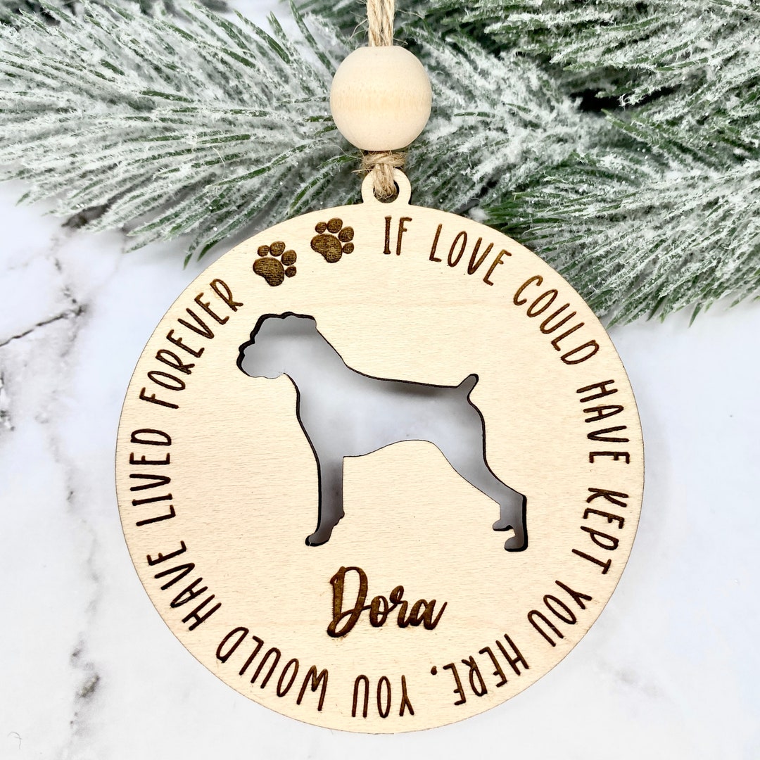 Boxer Memorial Ornament, Boxer Memorial Pet Gift, Boxer Christmas ...