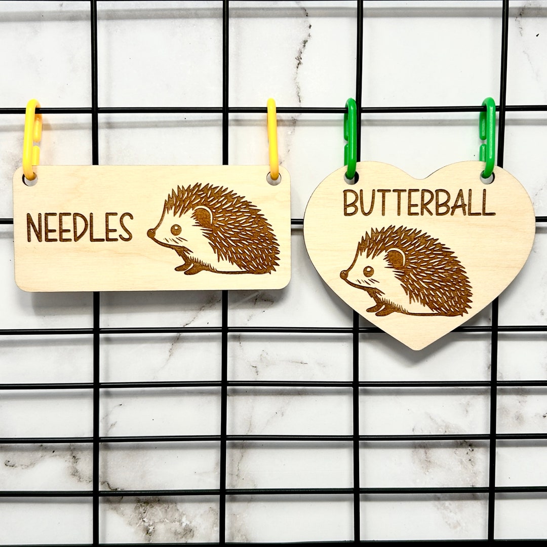 Hedgehog Name Sign, Hedgehog Name Tag, Hedgehog Cage Sign, Hedgehog ...