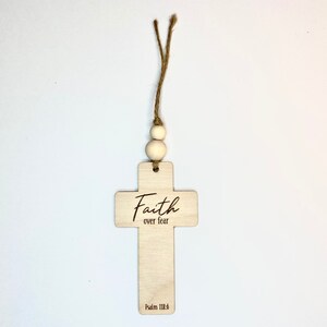 Faith Over Fear Ornament, Faith Over Fear Tag, Faith Over Fear Cross ...