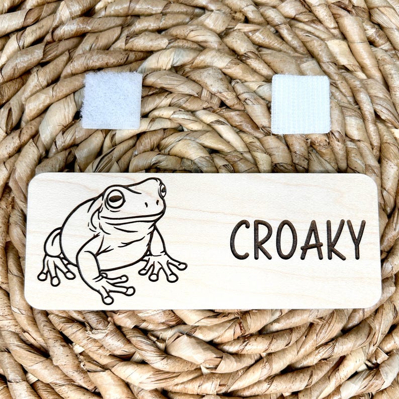 Personalized Tree Frog Tank Sign, Dumpy Tree Frog Name Tag, Custom ...