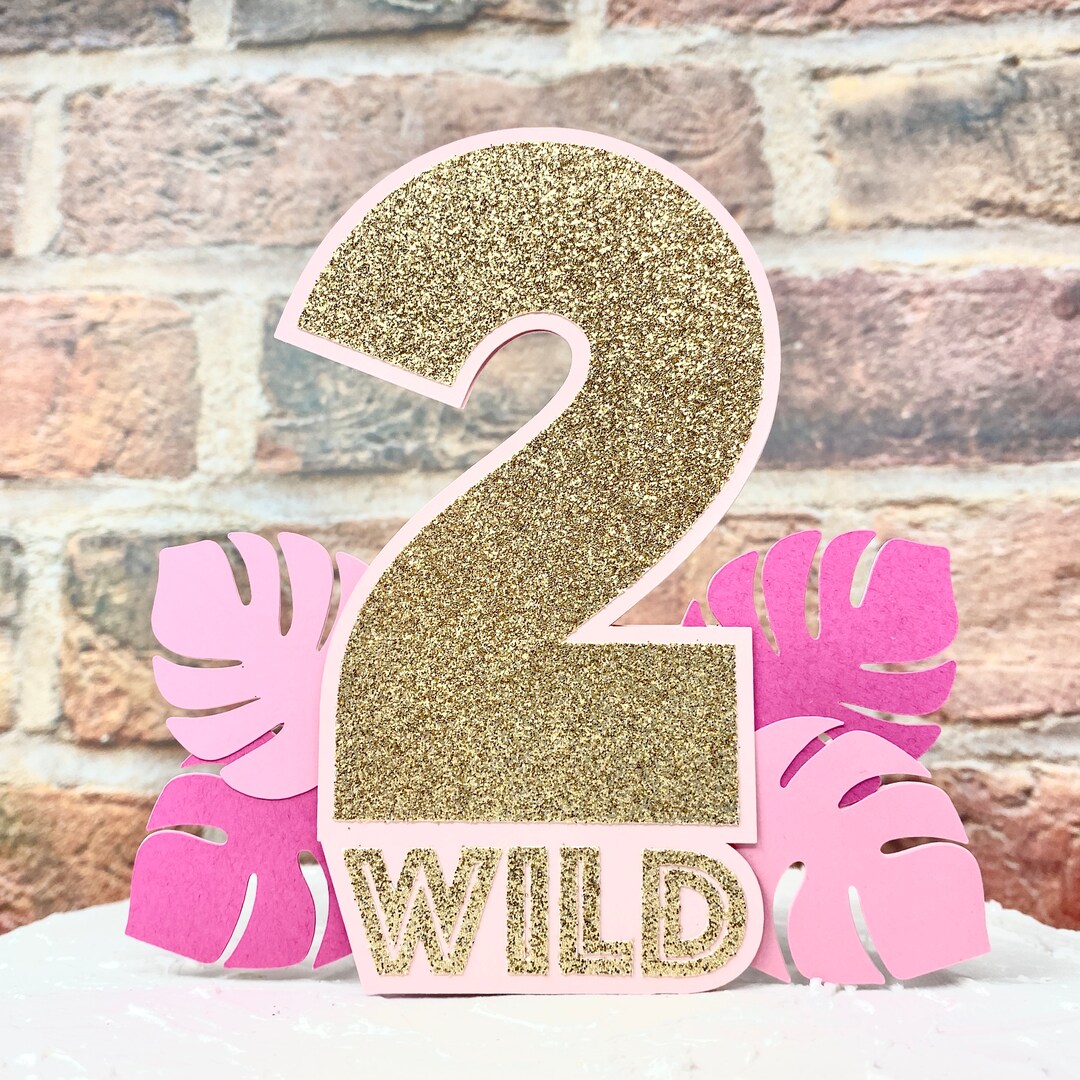 Two Wild Cake Topper, Jungle Cake Topper, Safari Cake Topper, Two Wild ...