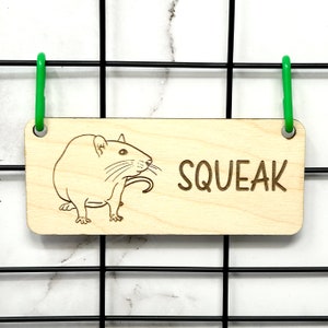 Rat Cage Sign, Rat Lovers, Rat Name Plate, Personalized Cage Sign, Pet ...