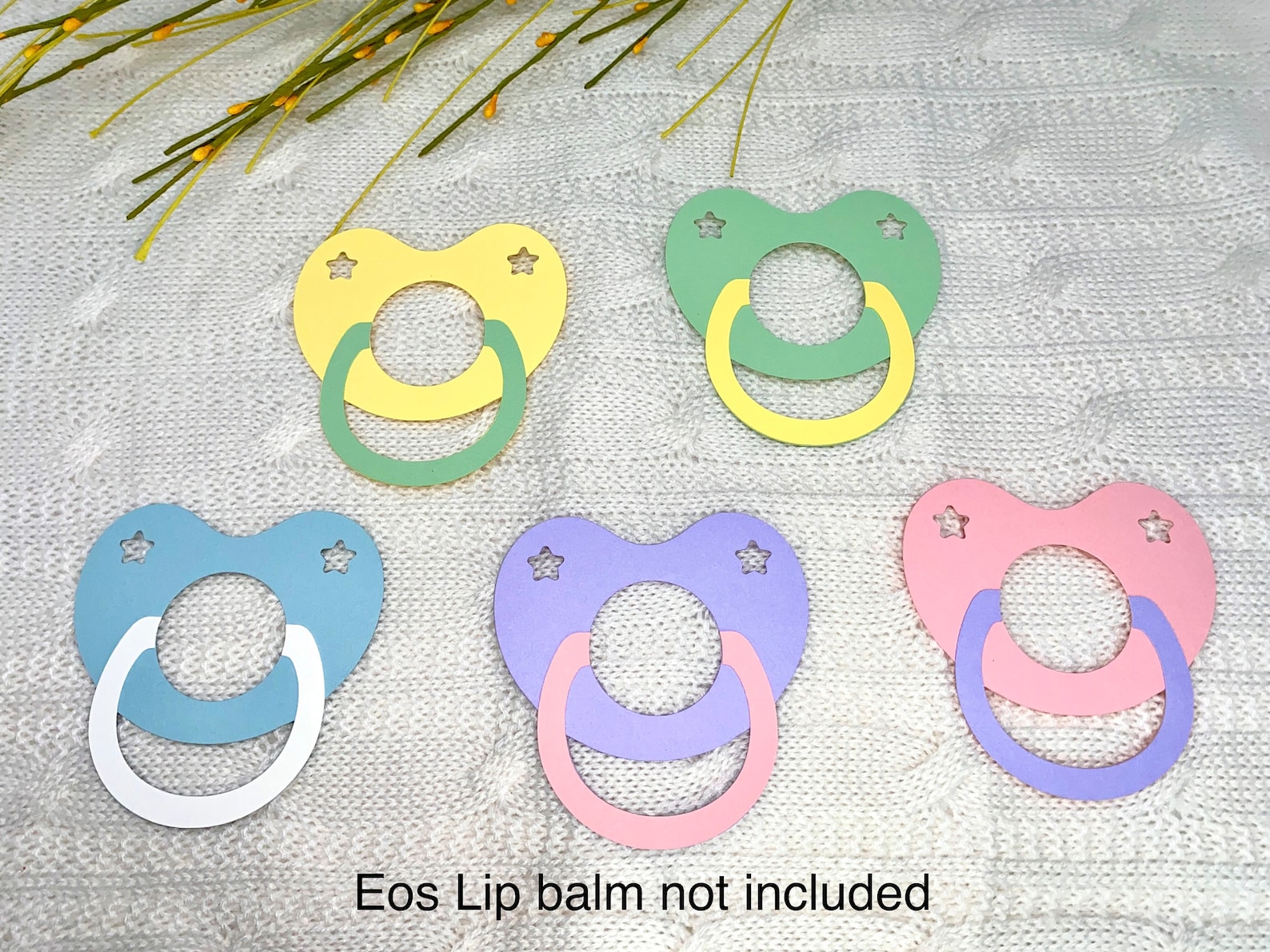 Baby Shower Pacifier Favor, Eos Lip Balm Favor, Baby Shower Lip Balm ...