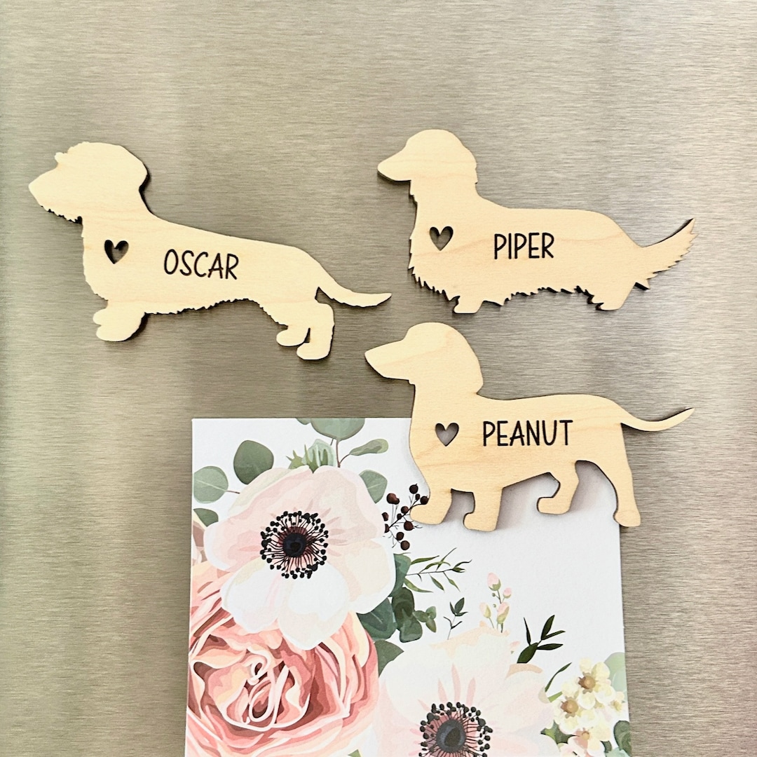 Dachshund Magnet, Long Haired Dachshund, Wire Haired Dachshund, Long ...
