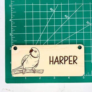 Ring-necked Parakeet Cage Tag, Rose-ringed Parakeet, Parakeet Cage Sign ...