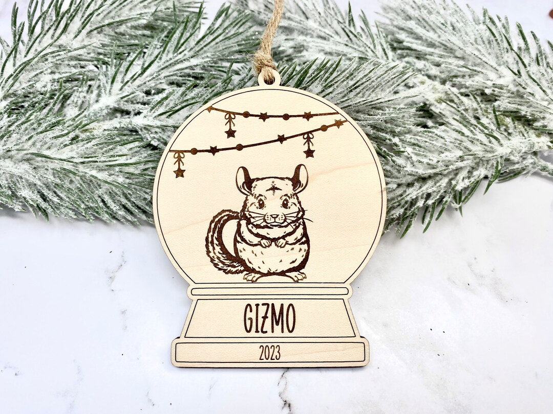 Chinchilla Ornament, Chinchilla Christmas Ornament, Chinchilla Decor ...