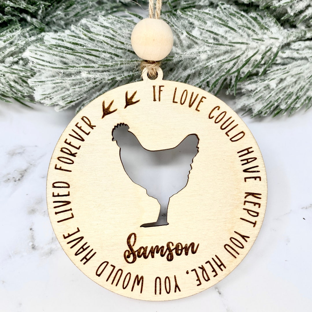 Chicken Memorial Ornament, Chicken Ornament, Chicken Memorial, Chicken ...