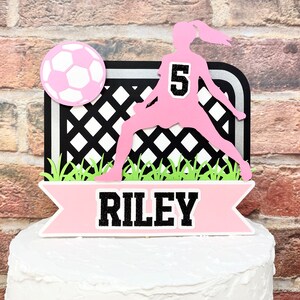 Girl Soccer Cake Topper, Futbol Cake Topper, Soccer Birthday Cake ...