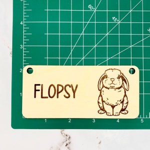 Bunny Name Tag, Rabbit Name Tag, Bunny Accessories for Rabbits, Cage ...