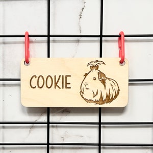 Guinea Pig Name Sign, Guinea Pig Name Tag, Guinea Pig Cage Sign, Guinea ...