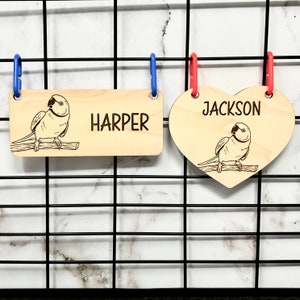 Ring-necked Parakeet Cage Tag, Rose-ringed Parakeet, Parakeet Cage Sign ...