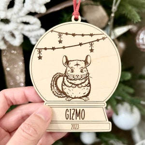 Chinchilla Ornament, Chinchilla Christmas Ornament, Chinchilla Decor ...