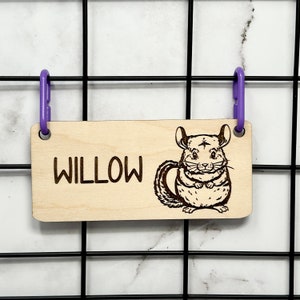 Chinchilla Name Tag, Chinchilla Cage Accessories, Chinchilla Name Sign ...