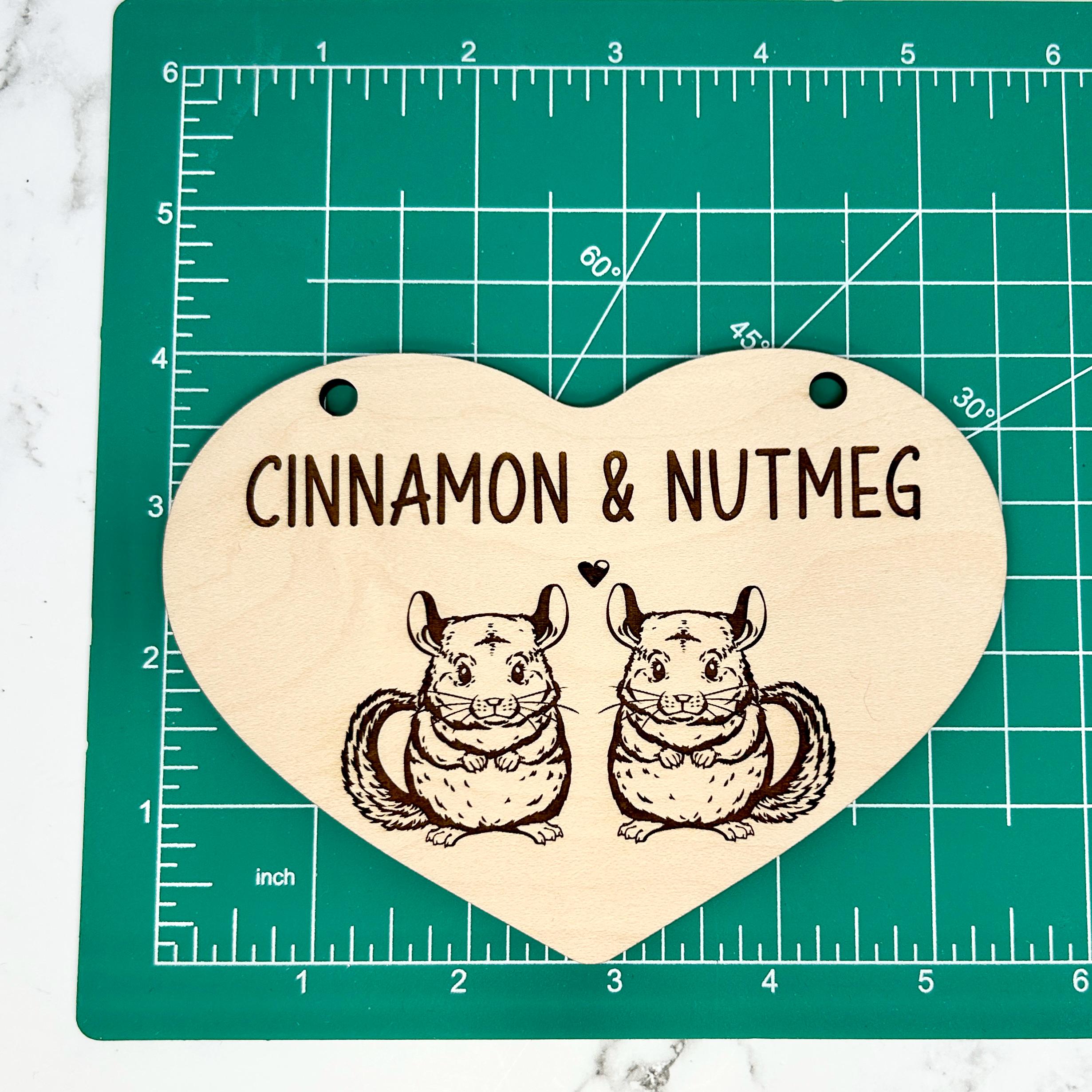 Chinchilla Cage Sign for Two Chinchillas, Personalized Pet Name Tag ...