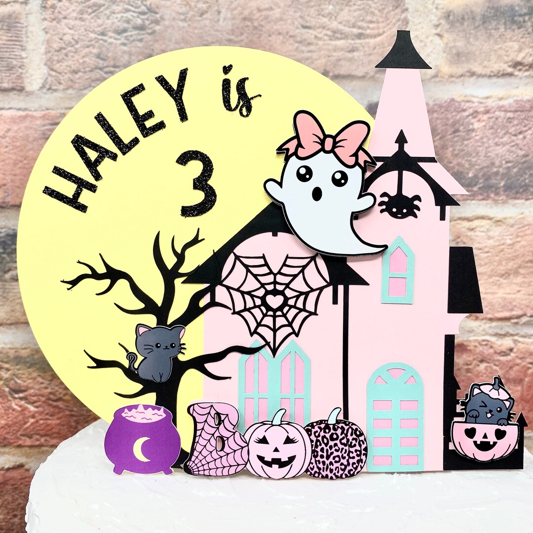 Halloween Cake Topper, Boo Cake Topper, Ghost Cake Topper, Haunted ...