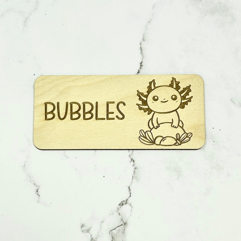 Axolotl Name Sign, Axolotl Tank Decor, Axolotl Tank Accessories ...