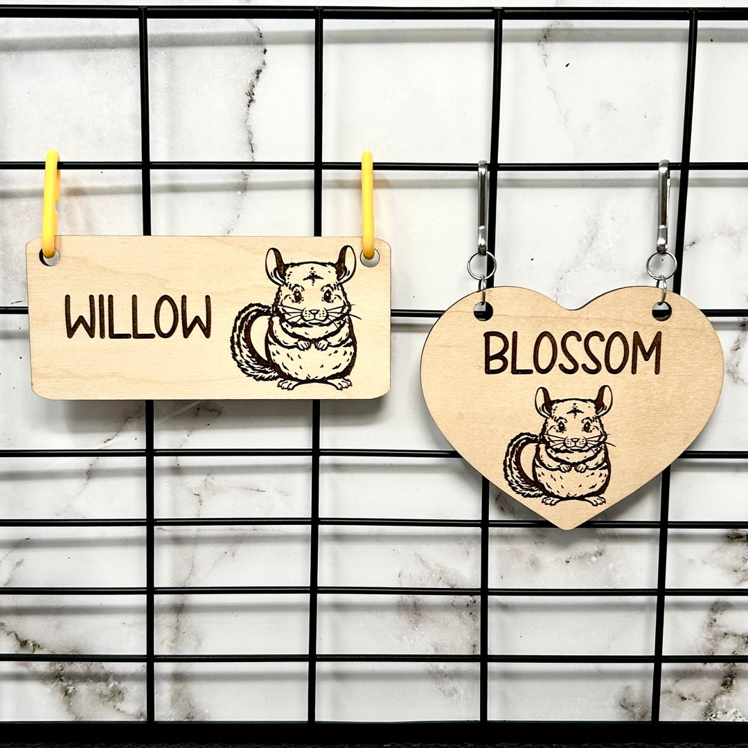 Chinchilla Name Tag, Chinchilla Cage Accessories, Chinchilla Name Sign ...