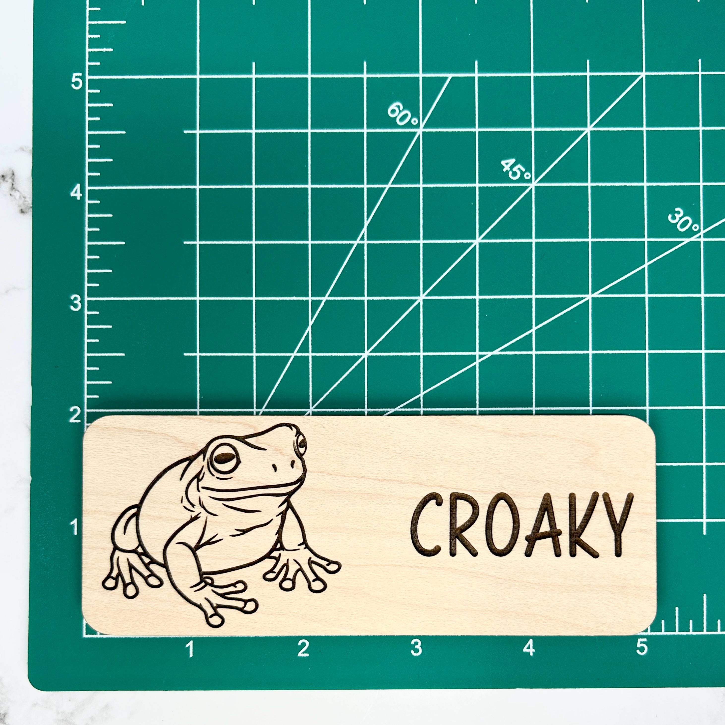 Personalized White Tree Frog Tank Sign, Dumpy Tree Frog Name Tag ...