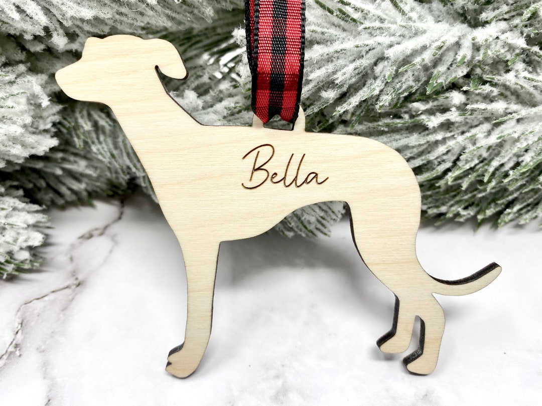 Greyhound Ornament, Greyhound Christmas Ornament, Greyhound Dog ...
