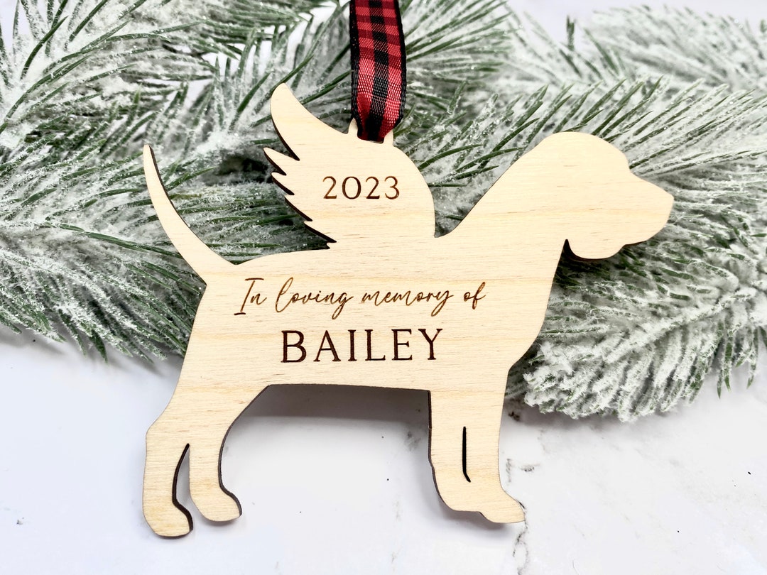 Beagle Memorial Ornament, Beagle Ornament, Beagle Angel, Loss of Beagle ...