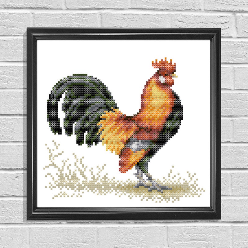 Rooster Cross Stitch - Etsy