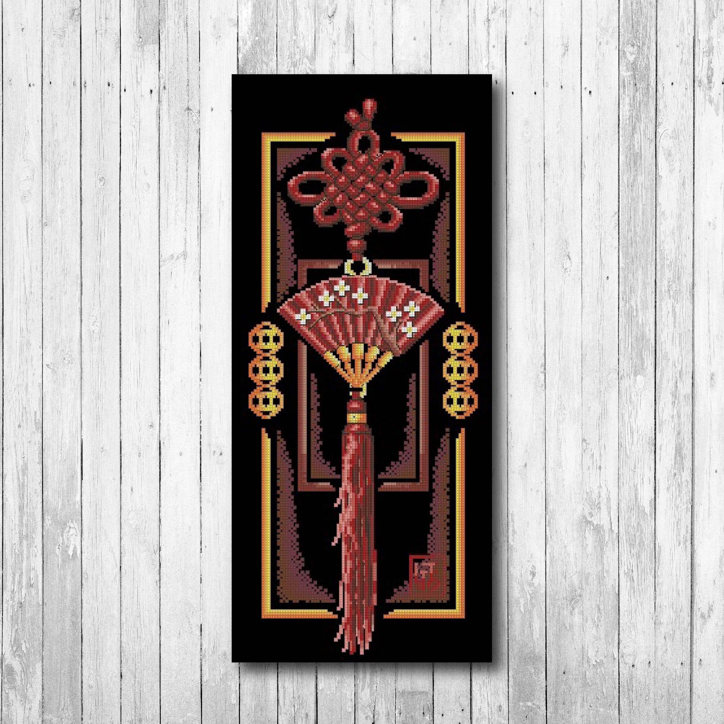 Chinese Ornament Cross Stitch Pattern Chinese Cross Stitch | Etsy