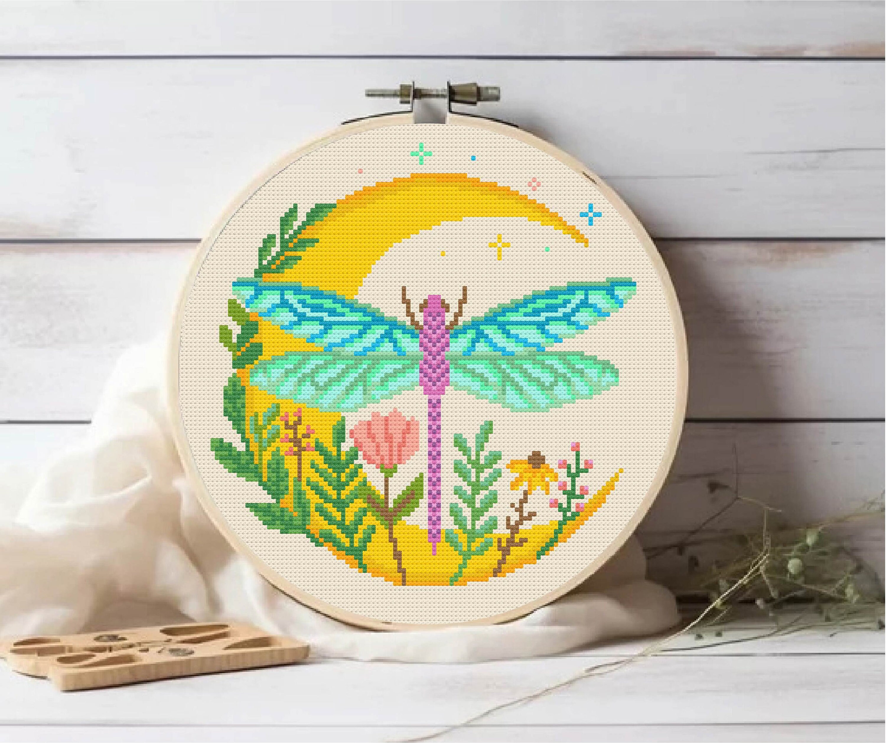 Insects Flower Cross Stitch Bundle Moth Cross Stitch Pattern Insects ...